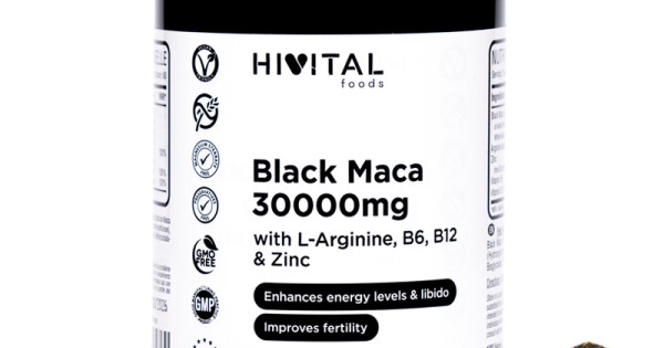 Črna maca kapsule, kompleks, HiVital, 30000 mg - naj cena - Kanabi